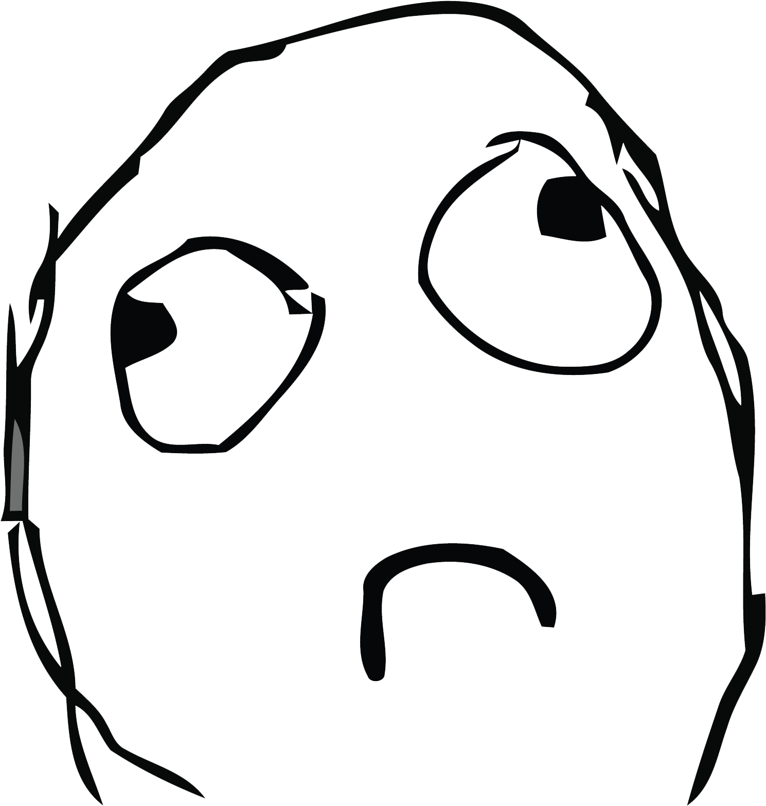Download People - Sad Face Meme Png - Full Size PNG Image - PNGkit