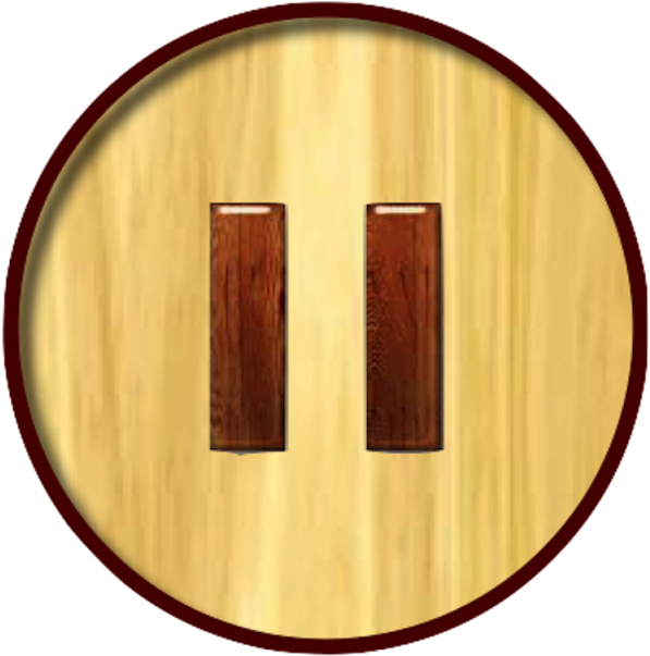 Download Pause Icon Wood, Pause, Paused, Pause Music Png And - Button ...