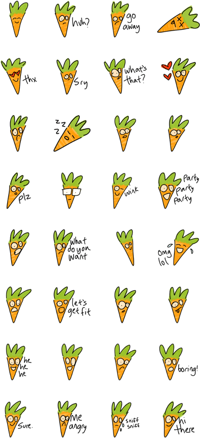 Download Funny Carrot Face - Full Size PNG Image - PNGkit