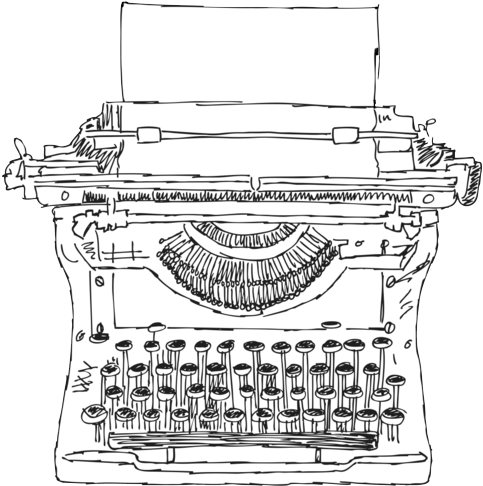 Download 28 Collection Of Typewriter Drawing Transparent - Writer ...