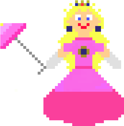 Download Princess Peach/toadstool - Pixel Art - Full Size PNG Image ...