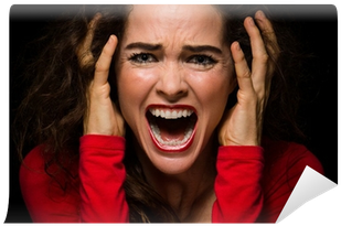 Download Angry, Desperate Woman Screaming Wall Mural • Pixers® - Female ...