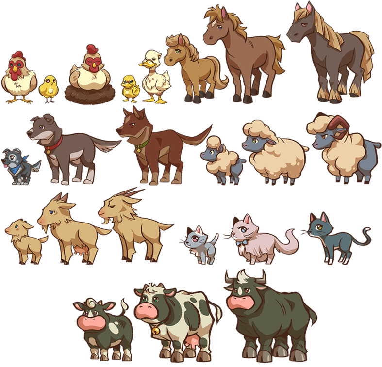 Download Transparent Farm Animals - Animal Farm Animals - PNGkit