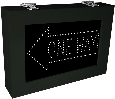 Download Directional Led Sign - One Way 'left Arrow - Full Size PNG ...
