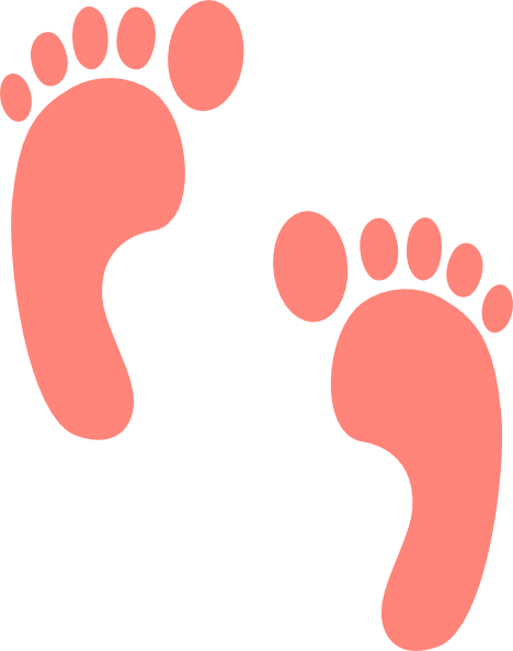 Download Coral Foot Prints Clip Art At Clker - Right Footprint - Full ...