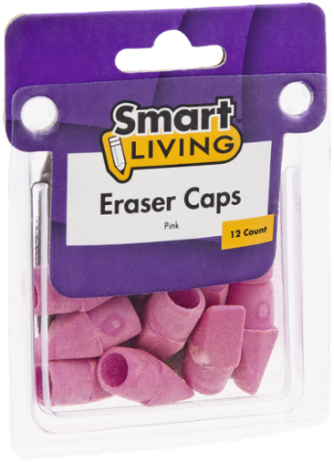 Download Smart Living Eraser Caps, Pink - 12 Caps - Full Size PNG Image ...