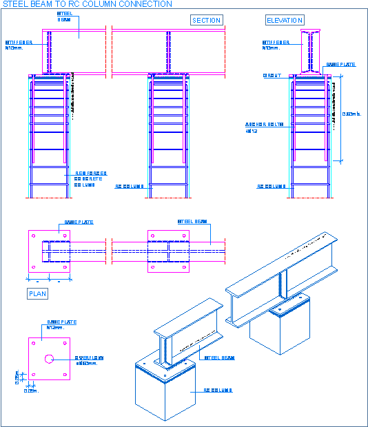 Download Steel Beam To Reinforced Concrete Connection Steel - Rcc ...