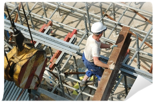 Download Transparent Construction Worker With Steel Beam Wall Mural ...