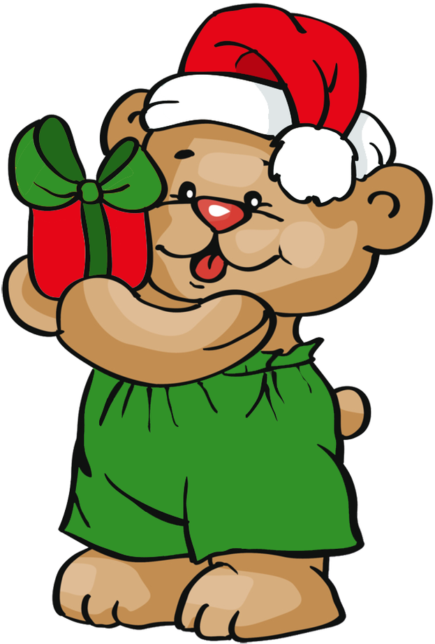 Download Cute Christmas Bear - Christmas Bear Clipart Png - Full Size ...