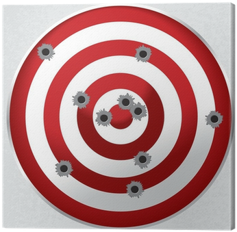 Download Shooting Range Gun Target With Bullet Holes Canvas - Firing ...