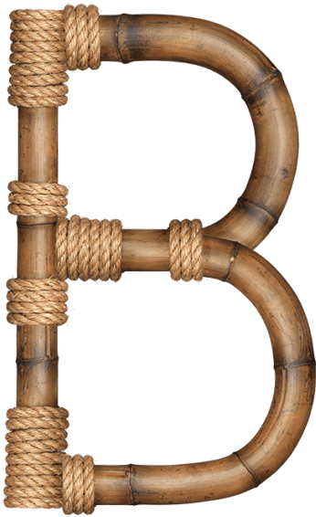 Download Brown Bamboo Font - Alphabet - Full Size PNG Image - PNGkit