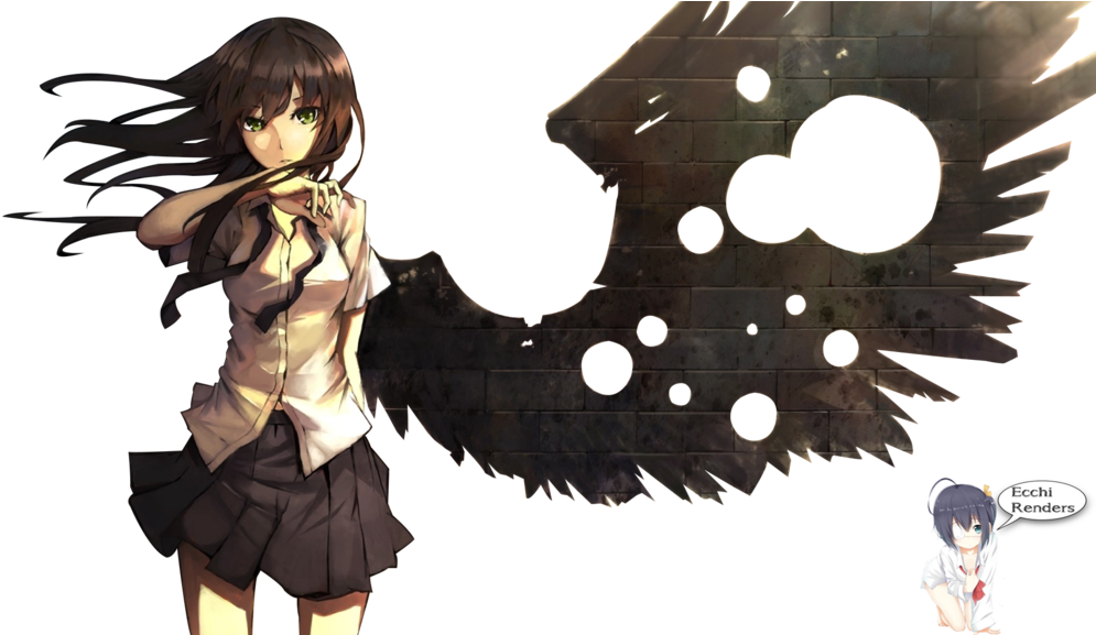 Download Anime Girl With One Wing - Full Size PNG Image - PNGkit