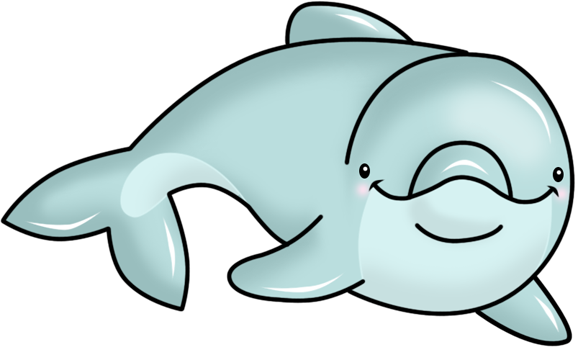 Download Dolphin Clipart Face - Cartoon Dolphin Facing Forward - Full ...