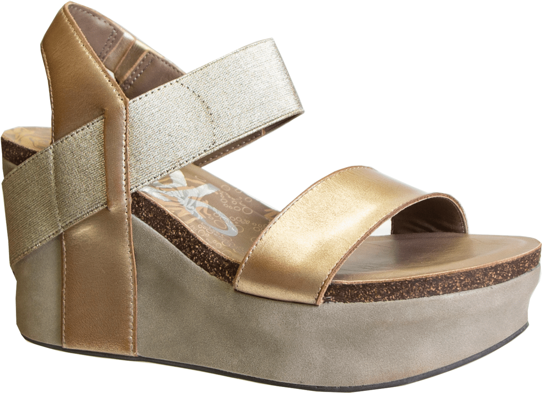 Download Bushnell In Gold Wedge Sandals - Otbt Wedges - Full Size PNG ...