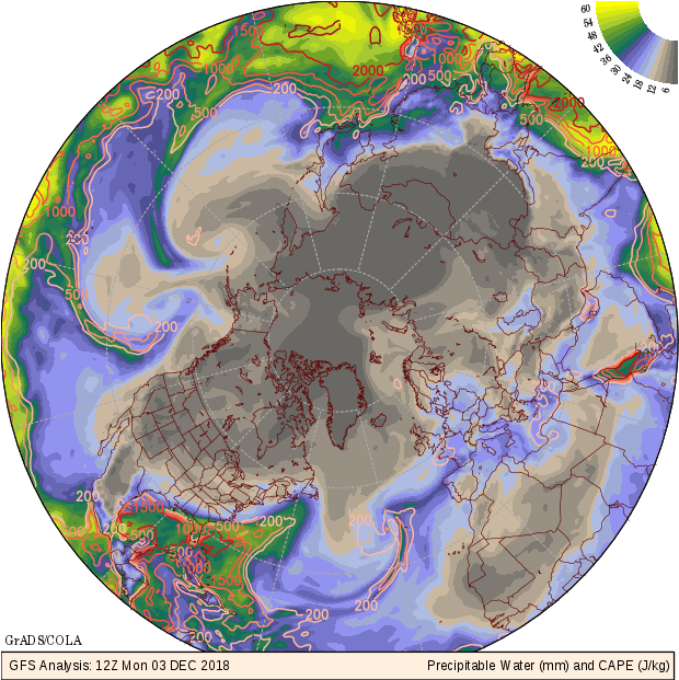 Download Gfs Forecast Of Convective Available Potential Energy - Earth ...