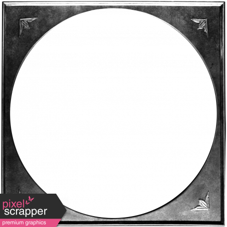 Download Metal Frame Template - Circle - Full Size PNG Image - PNGkit