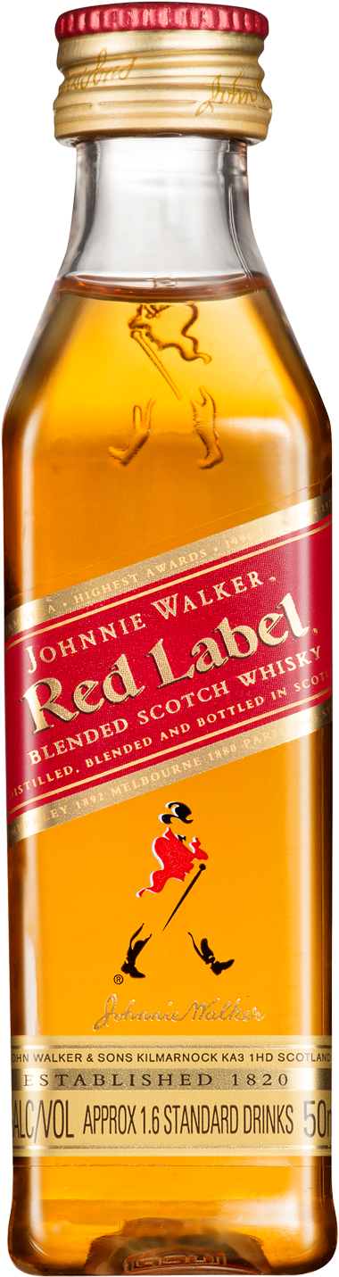 Download Johnnie Walker Red Label Scotch Whisky 50ml Bottle - Johnnie ...