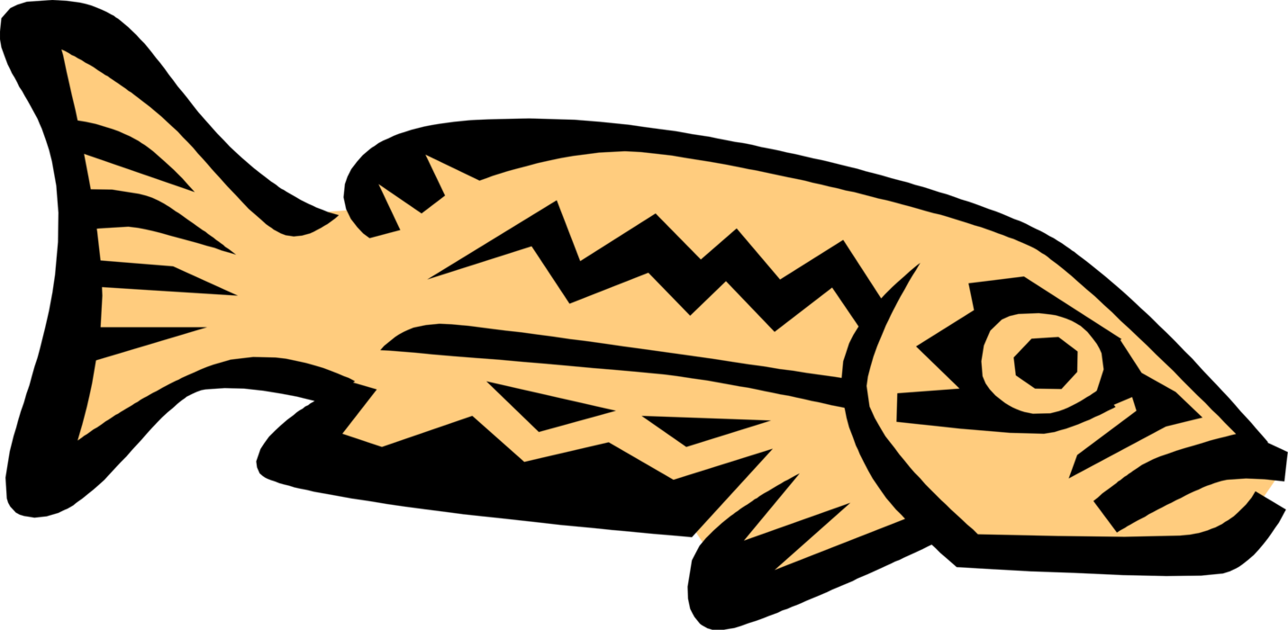 Download Vector Illustration Of Swimming Fish Symbol - 7 Mares - Full ...