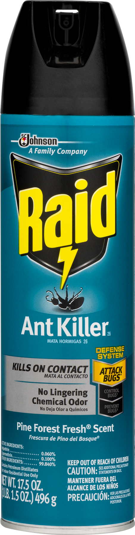 Download Raid Ant & Roach Killer Fragrance Free 17.5 Oz - Full Size PNG ...
