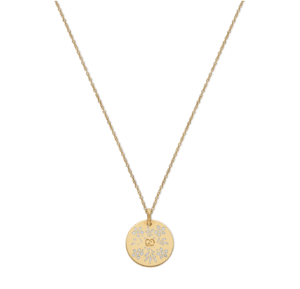 Download Icon Blooms 18k Yellow Gold And Enamel Necklace - Pendant ...