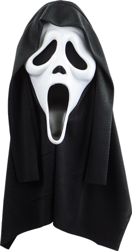 Download Transparent Scream Ghost Face Mask, White, Large - Scream ...