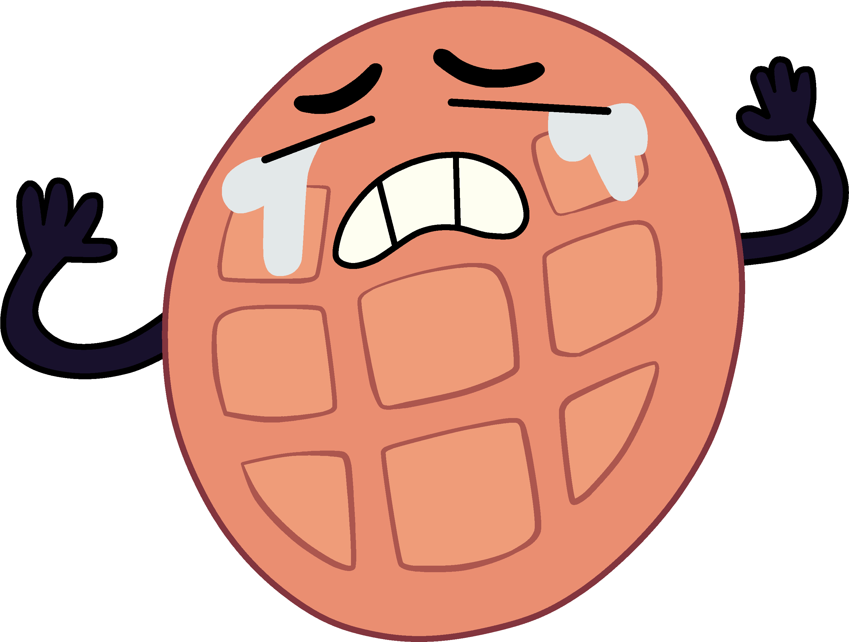 Download Crying Waffle Png - Crying Breakfast Friends Waffle - Full ...