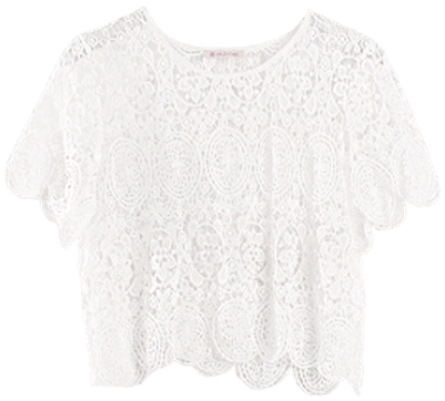 Download Blusa Blanca Encaje - Crochet - Full Size PNG Image - PNGkit