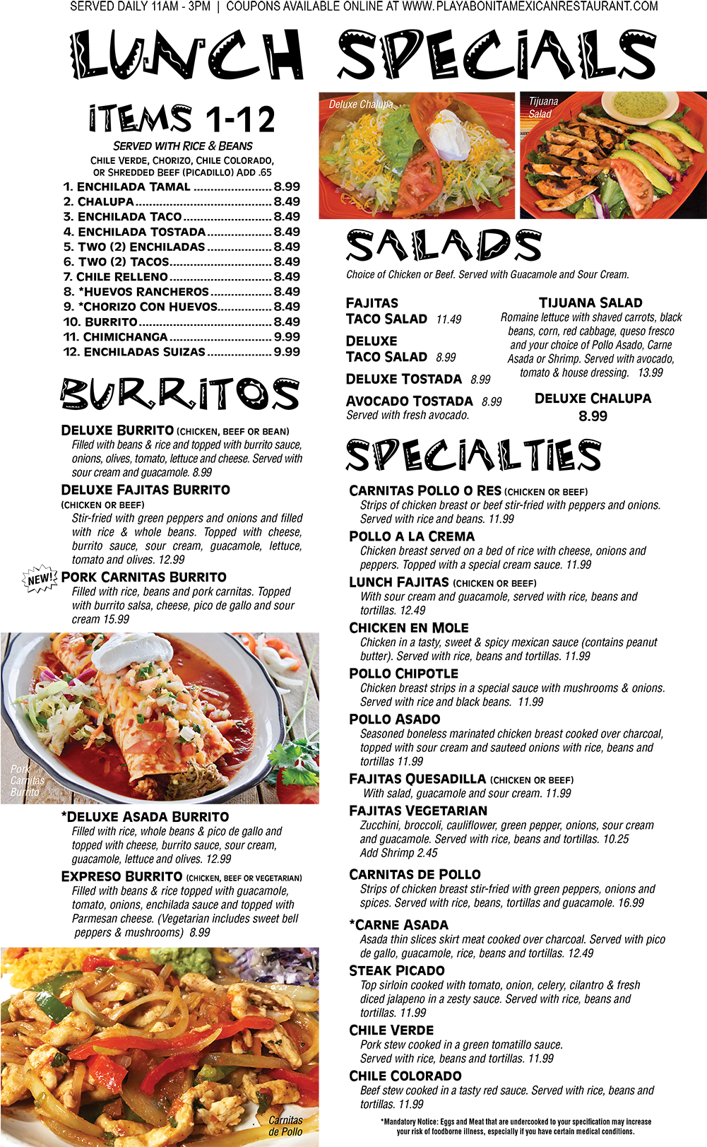 Download Lunch - Menu - Full Size PNG Image - PNGkit