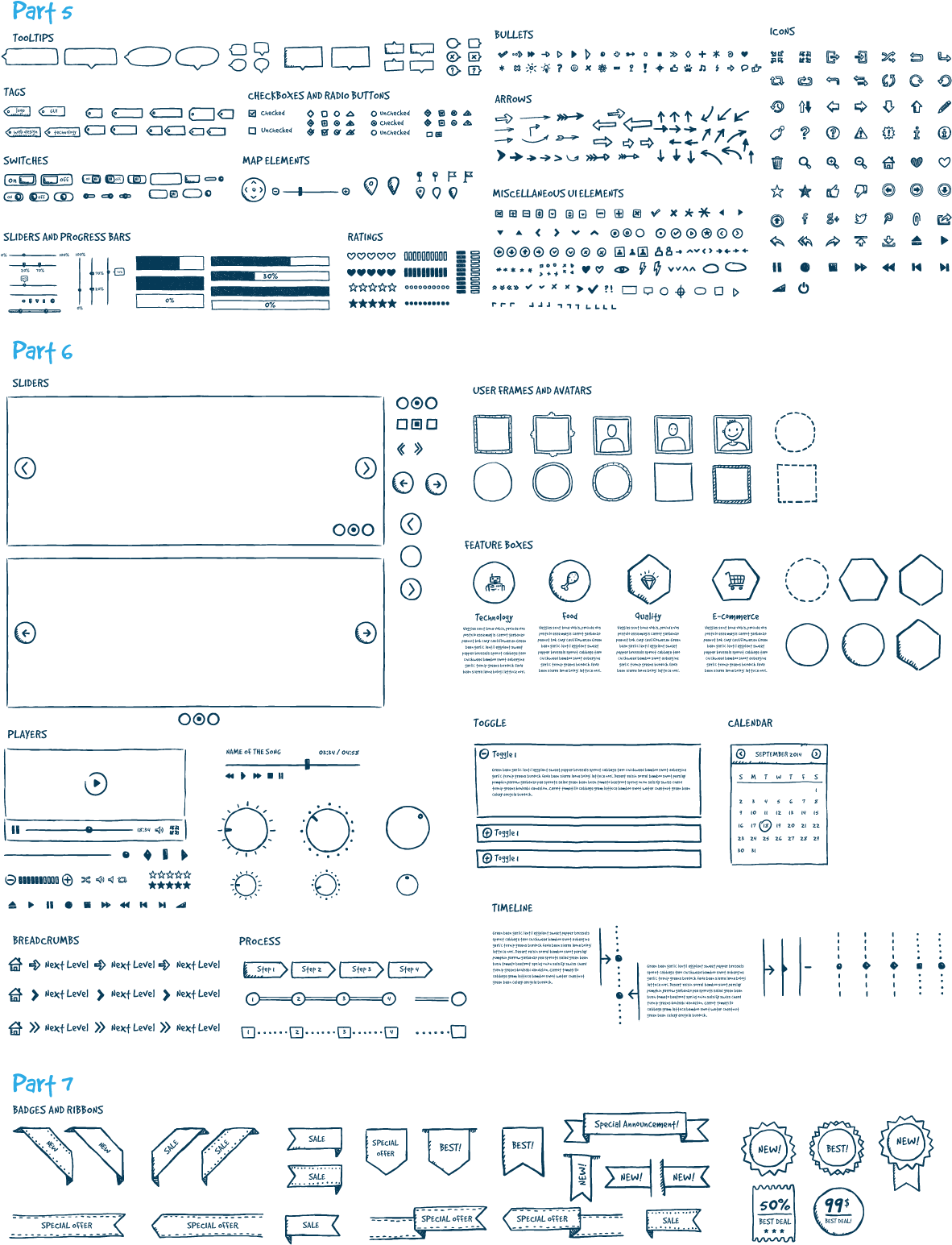 Download Jolly Ui Hand-drawn Ui Kit Preview - Hand Drawn Ui - Full Size ...