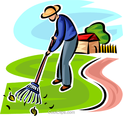Download Garden Clipart Man - Cleaning The Yard Clipart - Full Size PNG ...