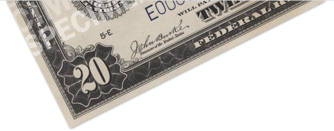 Download 1914 $20 Raised Printing - 20 Dollar Bill - Full Size PNG ...