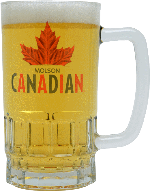 Download Glass Beer Stein - Molson Canadian Beer, Lager - 24 Fl Oz ...