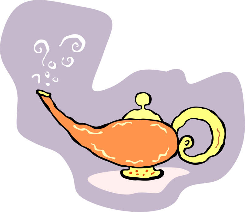 Download Vector Illustration Of Aladdin's Lamp To Conjure Up ...
