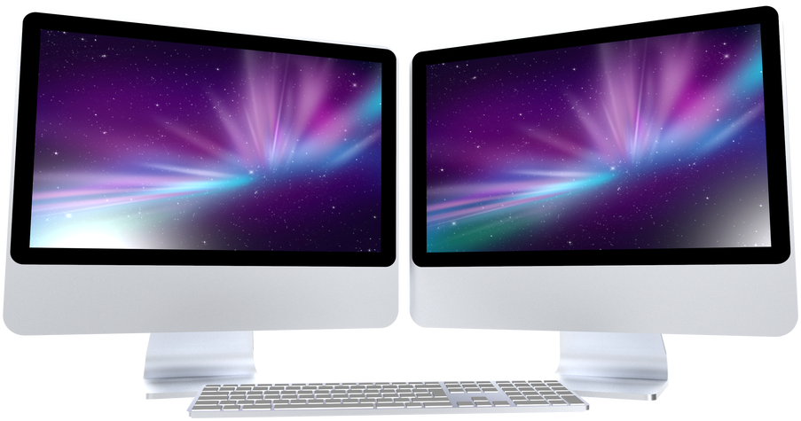 Download Dos Computadoras - Display Devices In Computer - Full Size PNG ...