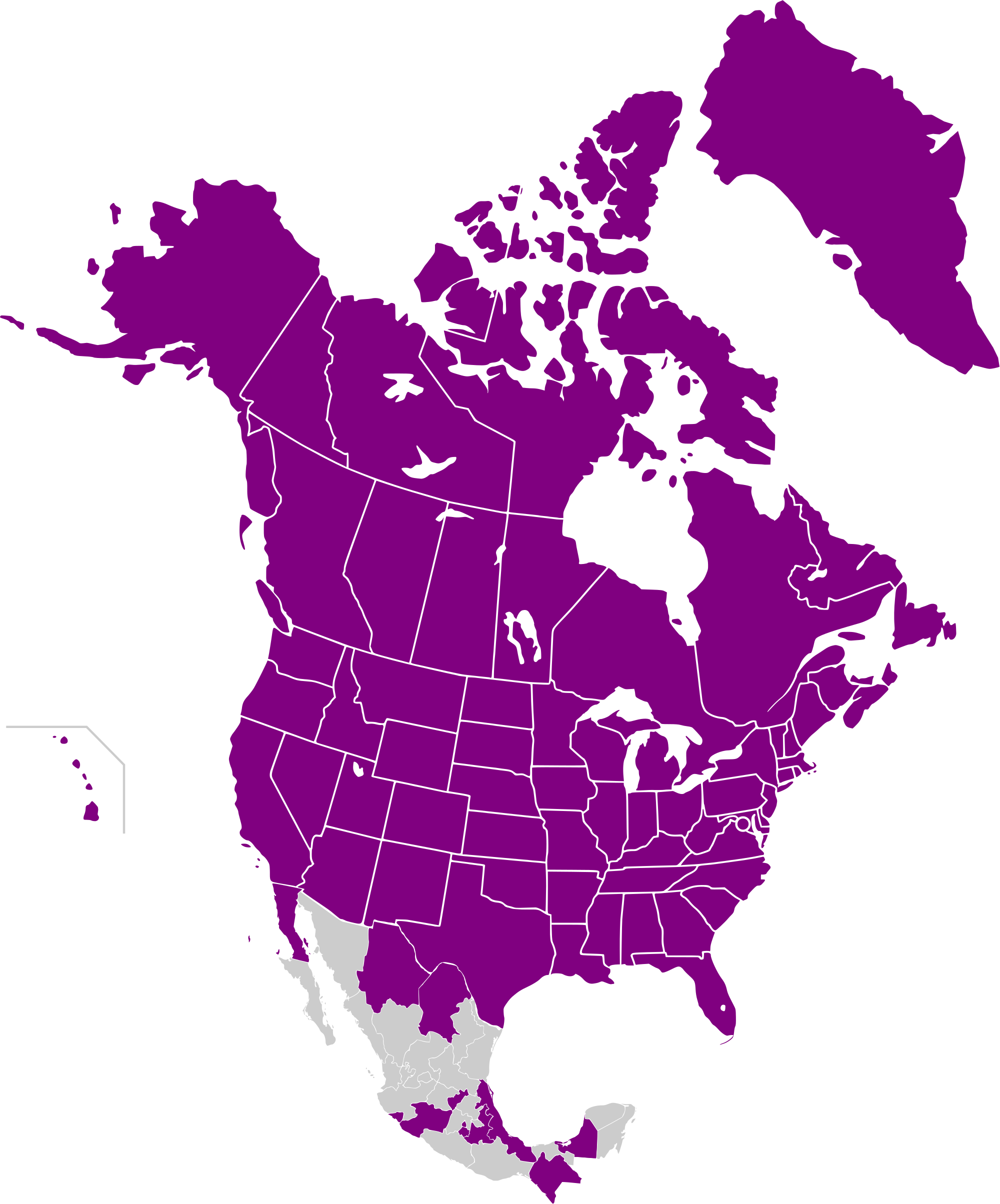 Download Open - United States And Canada Map Png - Full Size PNG Image ...