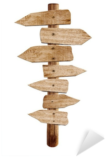 Download Transparent Old Wooden Arrow Road Sign Isolated Sticker ...