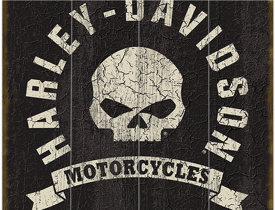 Download Harley Davidson Skull Square Wood Sign Old Wood Signs - Harley ...