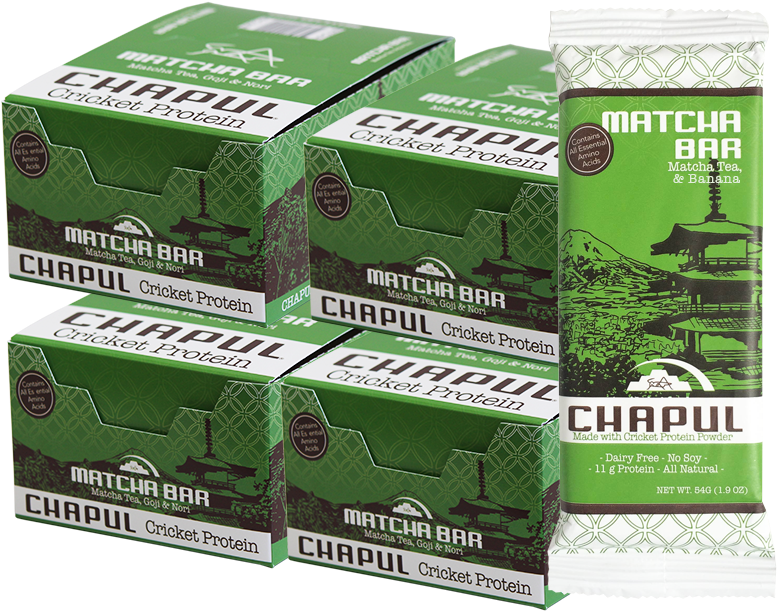 Download 1 Case Of Matcha - Chapul - Cricket Protein Matcha Bar Matcha ...