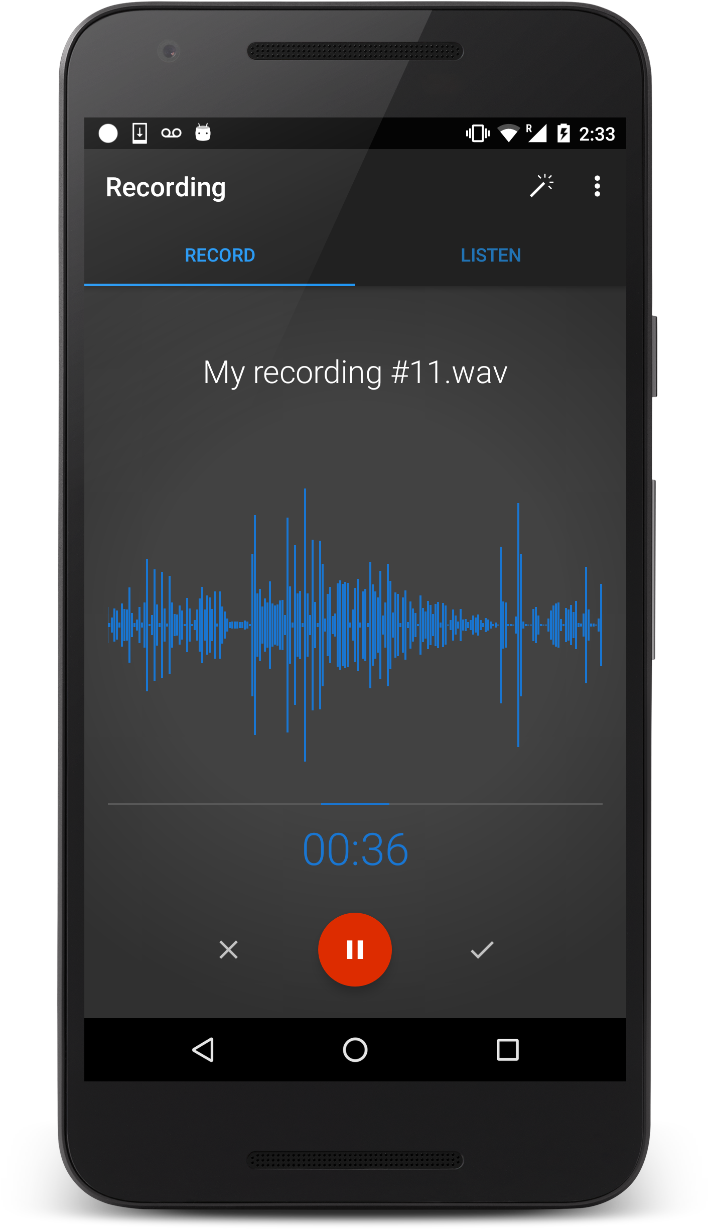 Download Easy Voice Recorder For Android - Smartphone - Full Size PNG ...