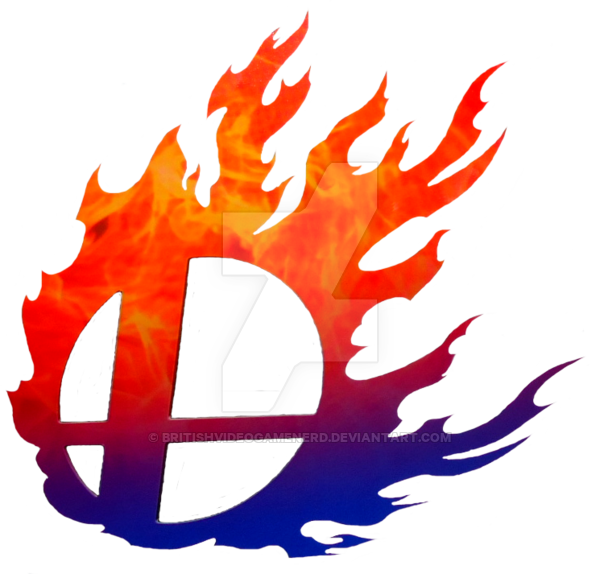 Download Smash Bros Logo - Super Smash Bros Fire - Full Size PNG Image ...