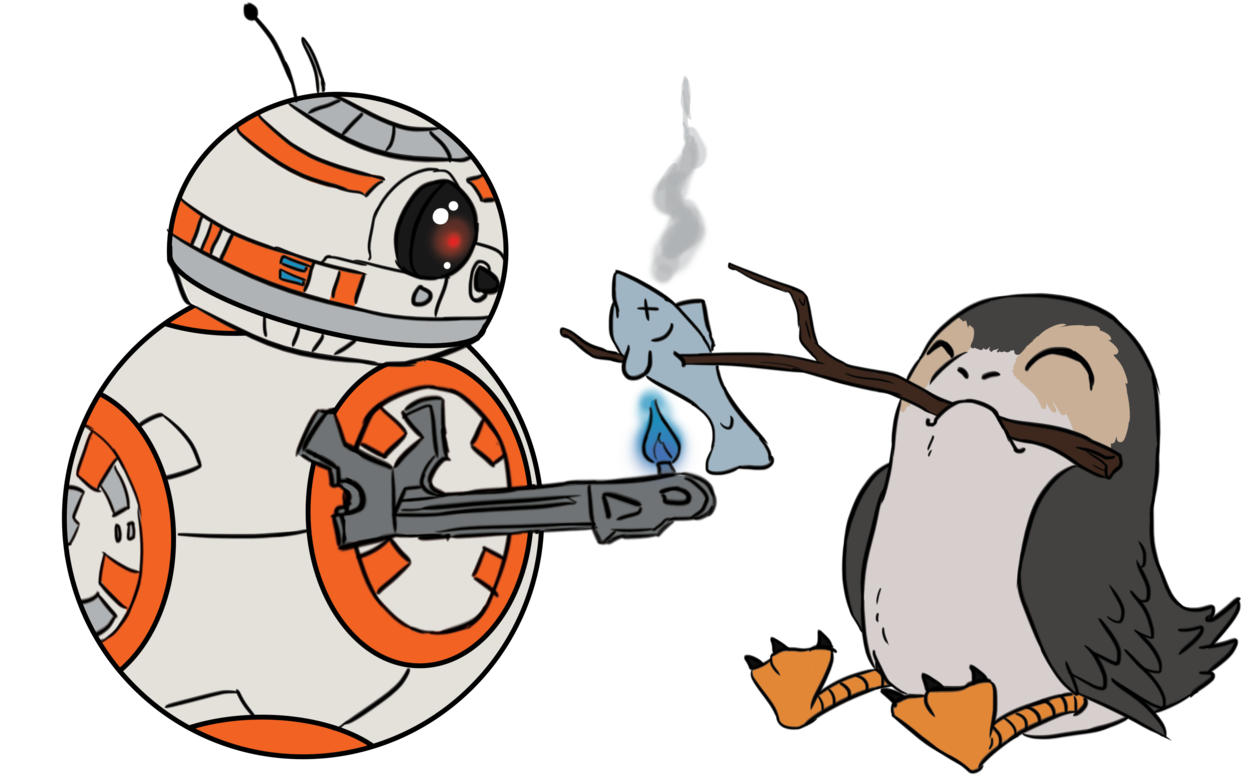 Download While Poe Is Running After This Porg, These Two Are - Star ...