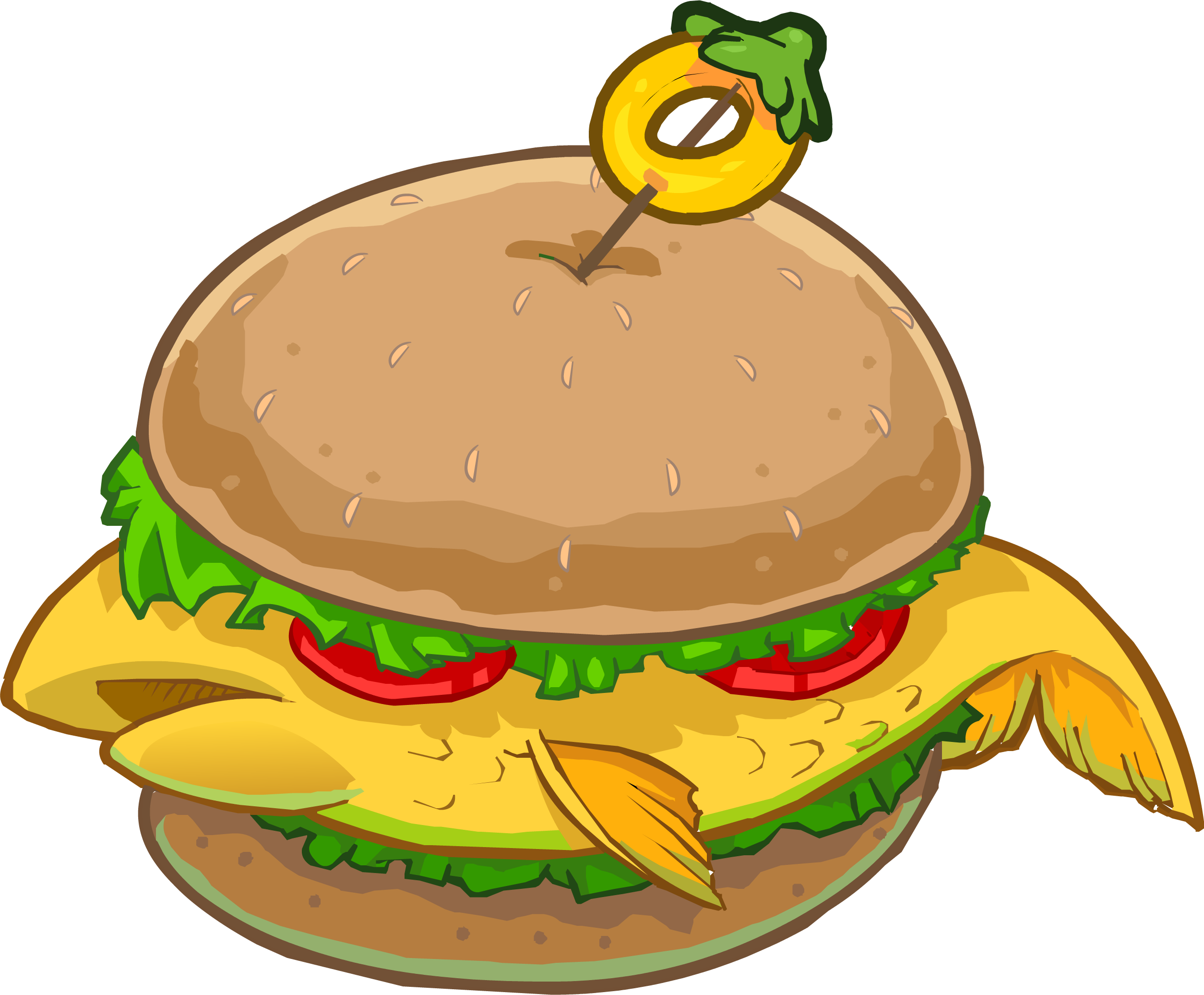 Download Fish Burger Icon - Club Penguin Food - Full Size PNG Image ...