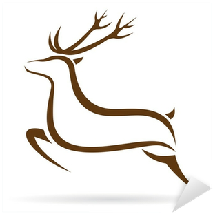 Download Vector Illustration Of Deer Symbol - Native American Deer ...