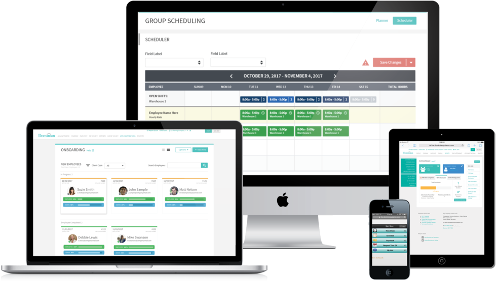 Download Dominion's Payroll Software Shown On A Laptop, Desktop ...
