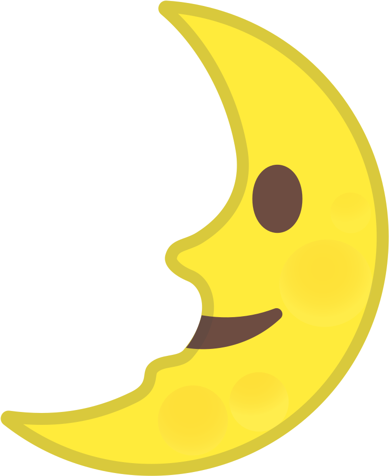 Download Download Svg Download Png - First Quarter Moon Face Png - Full ...
