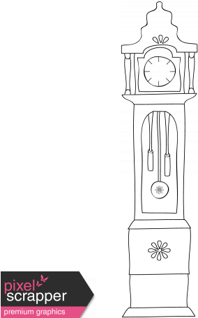 Download Clock Doodle Template - Digital Scrapbooking - Full Size PNG ...