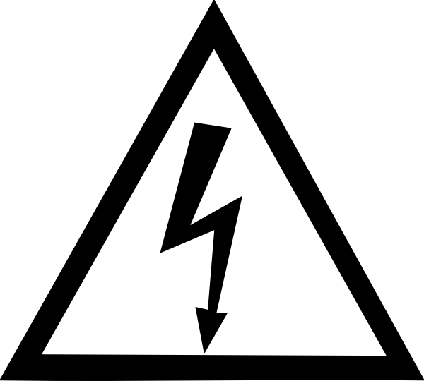 Download Small - High Voltage Sign Black And White - Full Size PNG ...