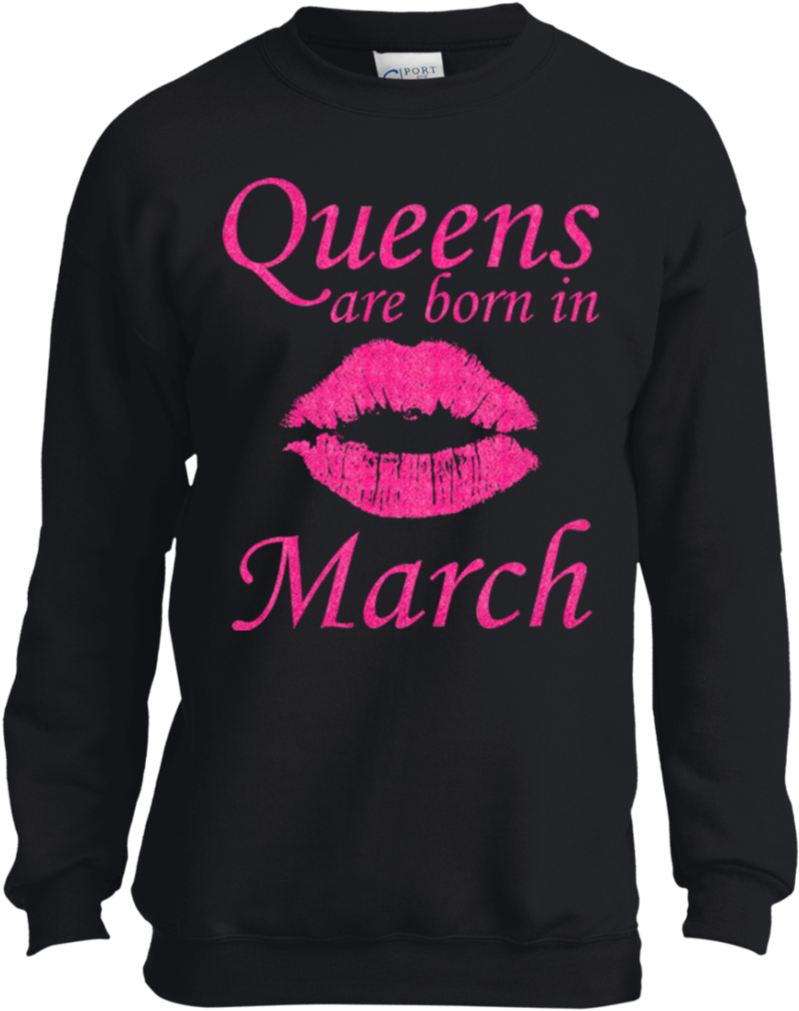 Download Queens Are Born In March Sexy Lips Pink Glitter Youth ...