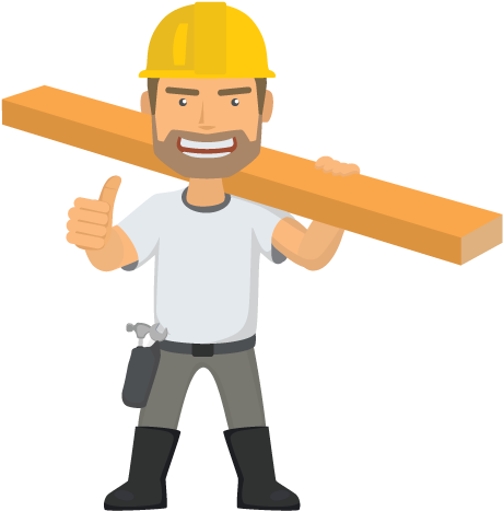 Download Lone Worker Training - Cartoon Construction Worker Transparent ...