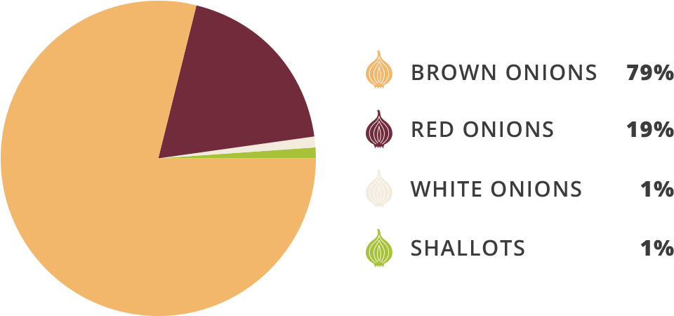 Download The Major Onion Varieties Grown In Australia Are - Circle ...